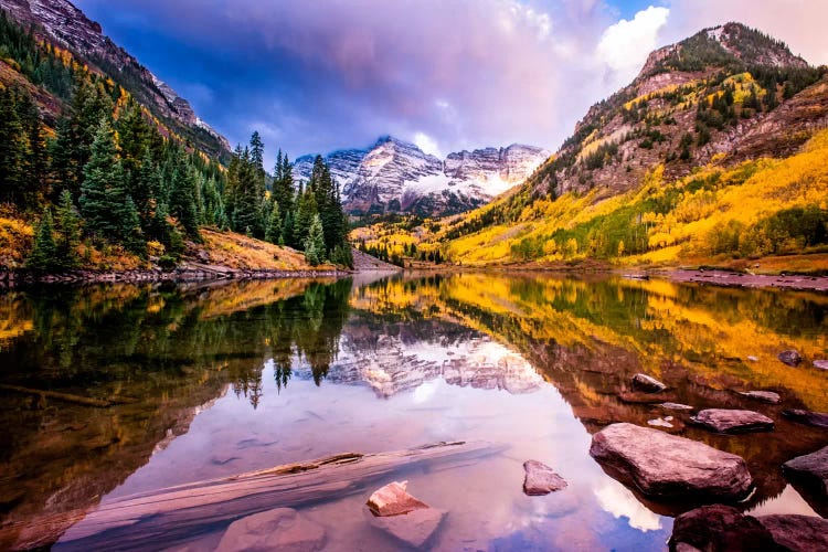 Maroon Bells Canvas Wall Art by Dan Ballard | iCanvas
