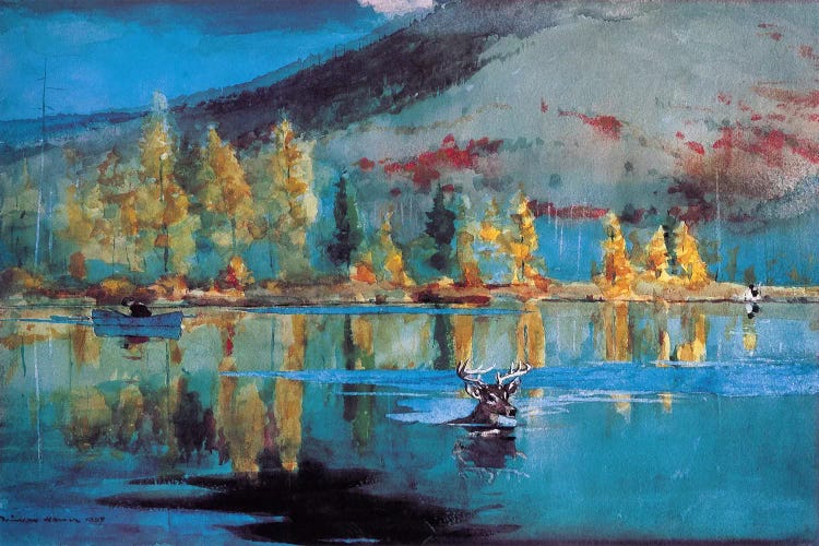 An October Day, 1889 Canvas Wall Art by Winslow Homer | iCanvas