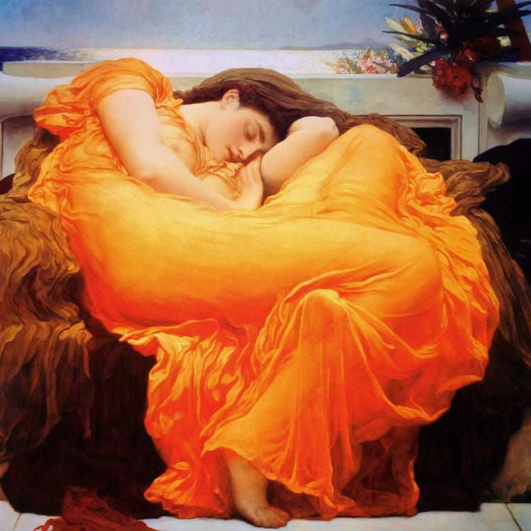 Flaming June Canvas Wall Art by Frederic Leighton | iCanvas