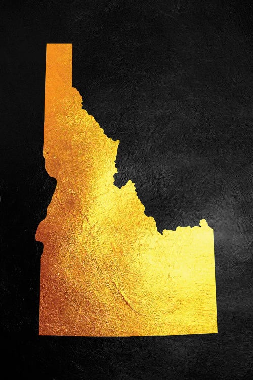 Michigan Gold Map Canvas Wall Art by Adrian Baldovino | iCanvas