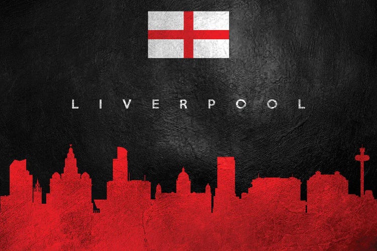 Liverpool England Skyline Canvas - Canvas Wall Art | Adrian Baldovino