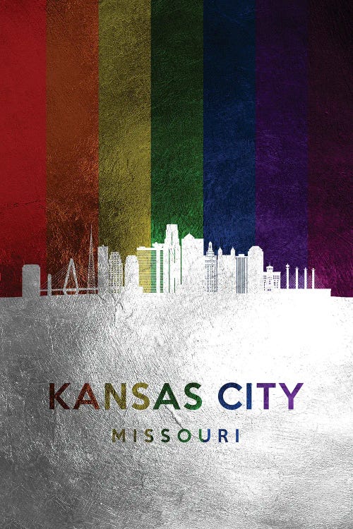 Kansas City Abstract Canvas Wall Art by WallDecorAddict | iCanvas
