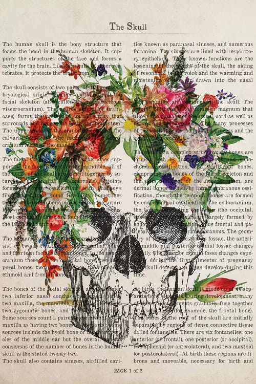 The Skull Canvas Wall Art by Aged Pixel | iCanvas