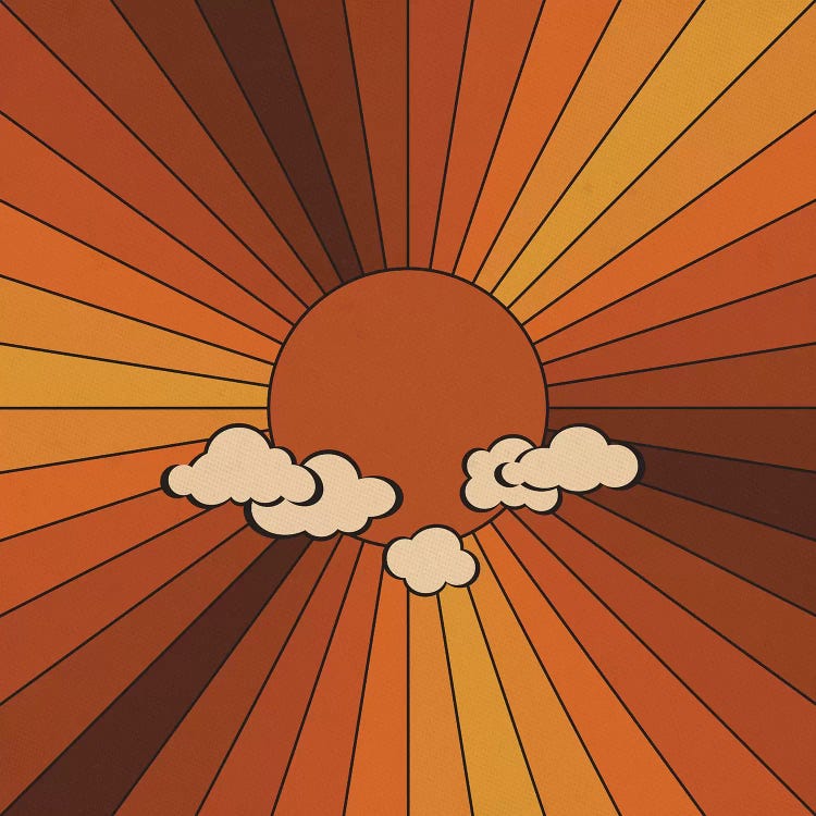 Retro Sunshine Canvas Wall Art by Alisa Galitsyna | iCanvas