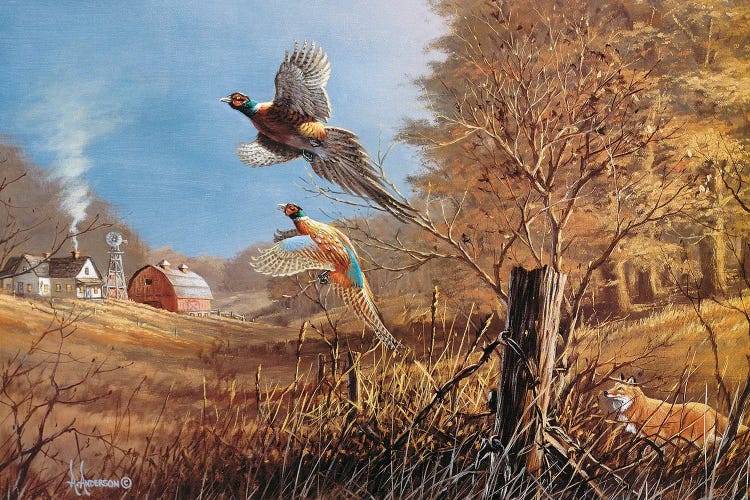 Pheasant Hunting Paintings At The Pheasant Hunting. Samuel Egbert