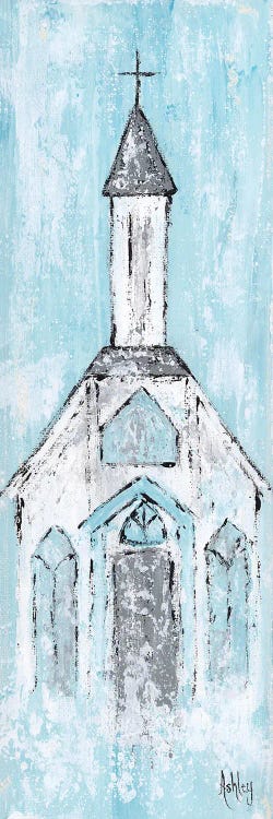 Abstract White Chapel Canvas Wall Art by Ashley Bradley | iCanvas