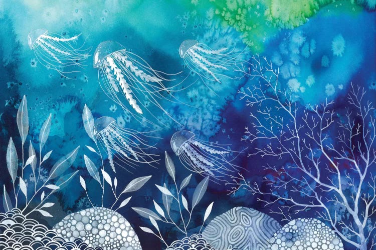 Ocean Life Paintings Sea Turtle Watercolor Art Print, Sea Life Wall