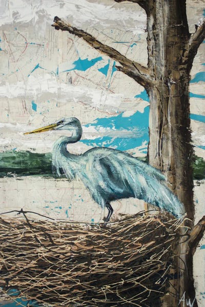 Midway Heron II Canvas Print by Allison Wickey | iCanvas