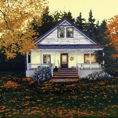 Autumn Houses I Art Print by RileyB | iCanvas