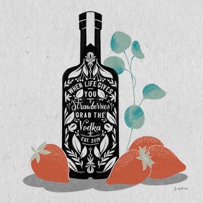 Vodka Lemon Canvas Wall Art by The Whiskey Ginger | iCanvas