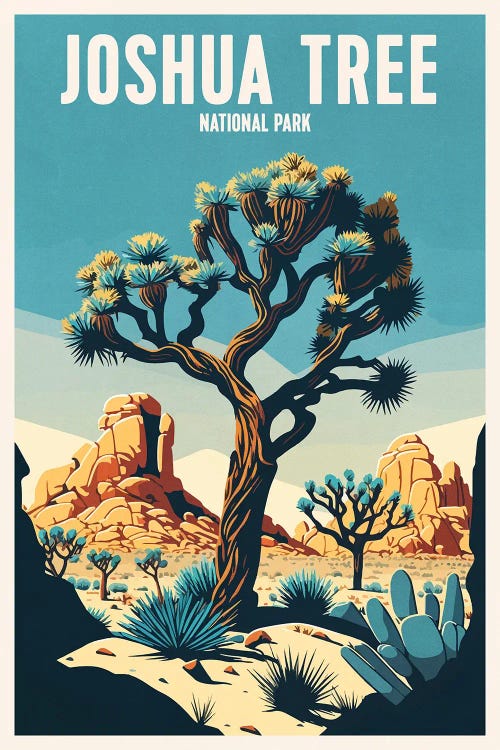Joshua Tree National Park Canvas Wall Art by ArtBird Studio | iCanvas