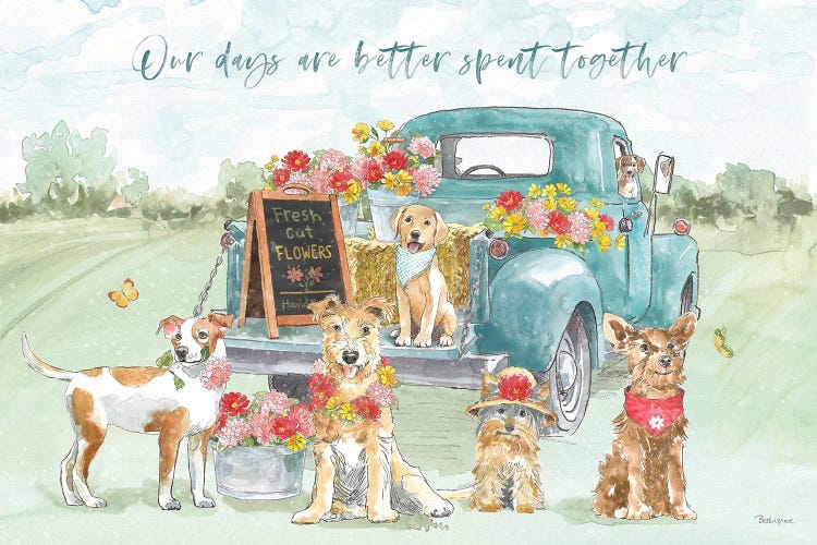 Furry Pals I Canvas Wall Art by Beth Grove | iCanvas