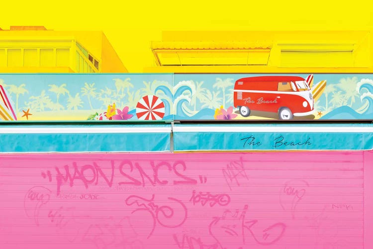 Graffiti Beach Canvas Wall Art by Beli | iCanvas