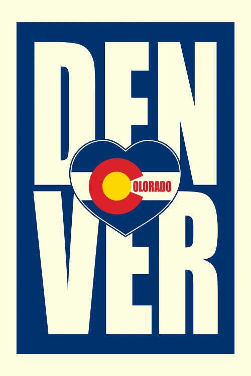 Denver Typography Canvas Wall Art by Benton Park Prints | iCanvas