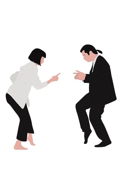 Pulp Fiction Characters Canvas Art | iCanvas