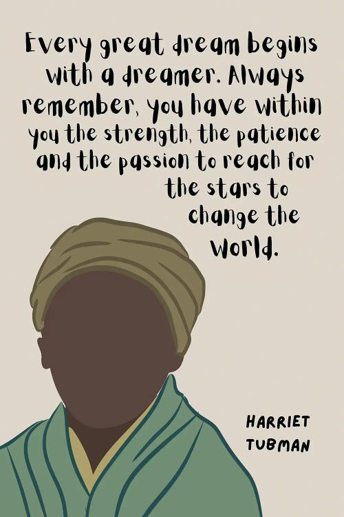 Harriet Tubman Quote Canvas Wall Art by BrainyPrintables | iCanvas