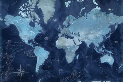 Modern Atlas Canvas Artwork by CAD Designs | iCanvas