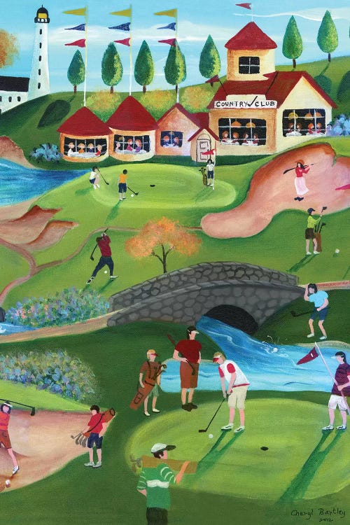 Country Golf Club Canvas Wall Art by Cheryl Bartley | iCanvas