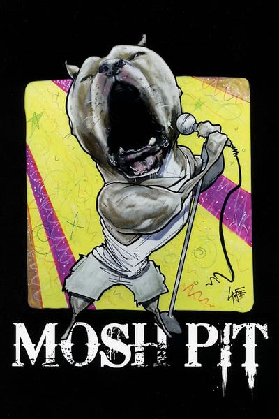Mosh Pit Canvas Print by Canine Caricatures | iCanvas