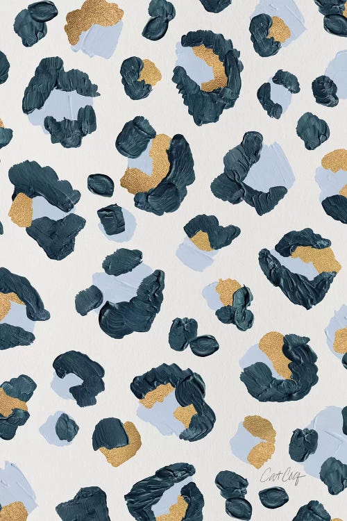 Snow Leopard - Leopard Print Canva - Canvas Wall Art | Cat Coquillette