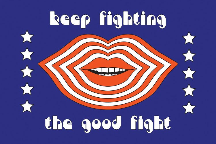 Keep Fighting Canvas Wall Art by Circa 78 Designs | iCanvas