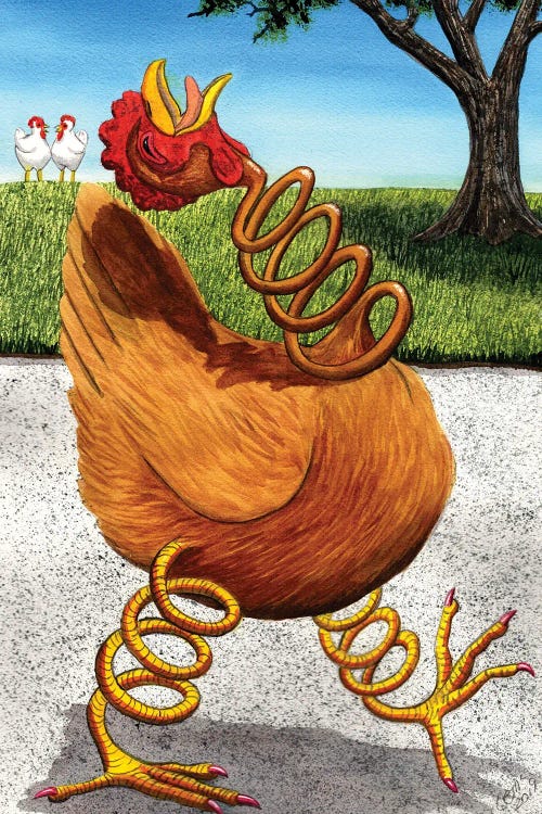 Spring Chicken Canvas Wall Art by Catherine G McElroy | iCanvas