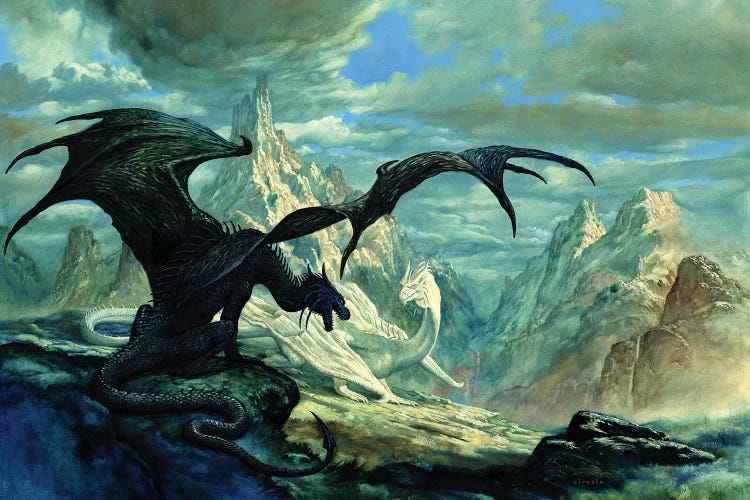 Talking Dragon Canvas Wall Art by Ciruelo | iCanvas