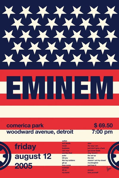 Eminem Concert Poster