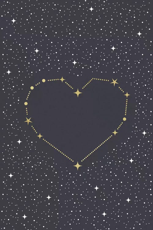 Heart Constellation Canvas Wall Art by Emanuela Carratoni | iCanvas