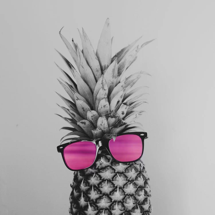 Mrs. Pineapple Canvas Wall Art by Chelsea Victoria | iCanvas