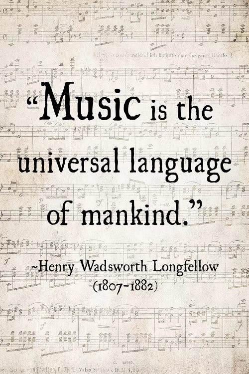 Music Is The Universal Language C - Canvas Wall Art | Debbra Obertanec