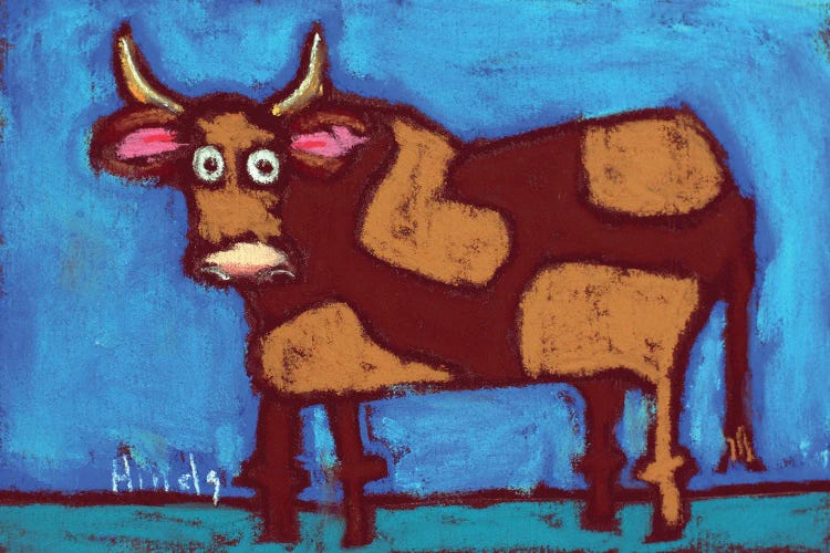 Cow Trio Canvas Wall Art by Jane Rix | iCanvas