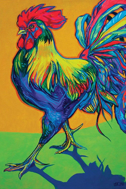Rooster Strut Canvas Wall Art by Derrick Higgins | iCanvas