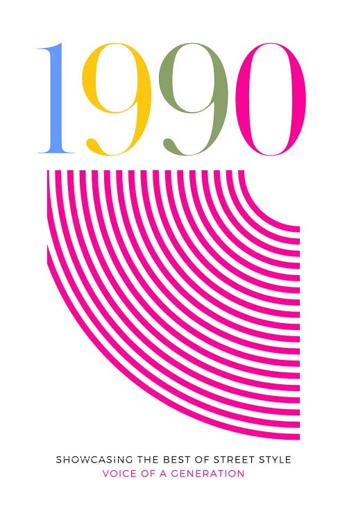 1990s Neon Poster Canvas Wall Art by Page Turner | iCanvas