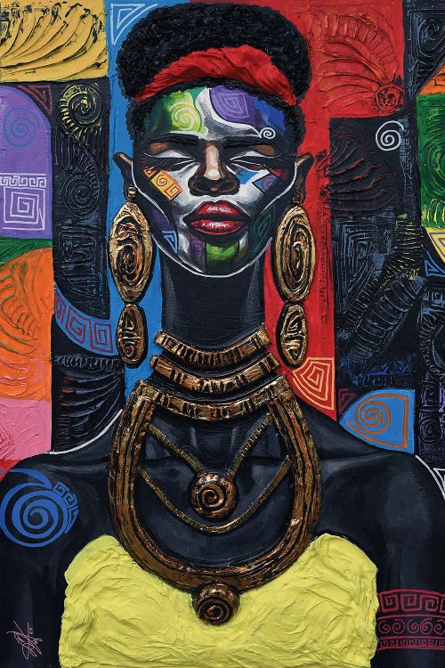 Queen Vibes Canvas Wall Art by DionJa'y | iCanvas
