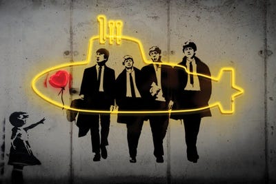 The Beatles Silhouette Stencil