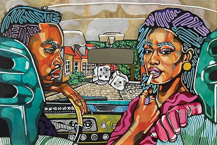 My Hooptie Canvas Wall Art by Domonique Brown | iCanvas