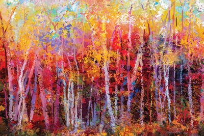 Colorful Autumn Trees IV Canvas Art Print by Nongkran ch | iCanvas
