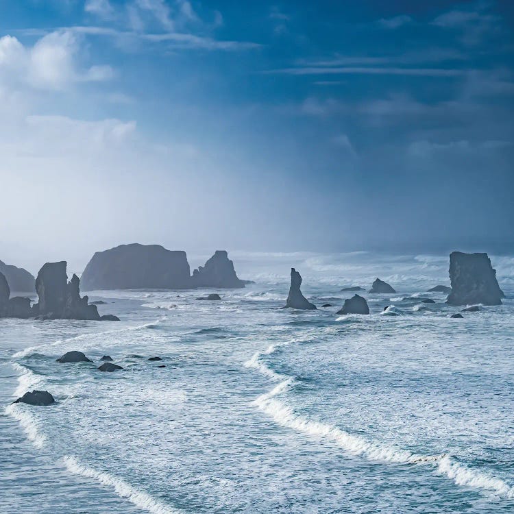 Zen Ocean Waves I Canvas Wall Art by Christine Zalewski | iCanvas