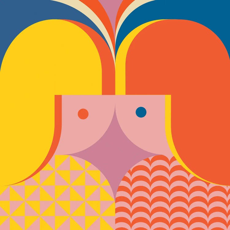 Lovely Girls Canvas Wall Art by Jen Du | iCanvas