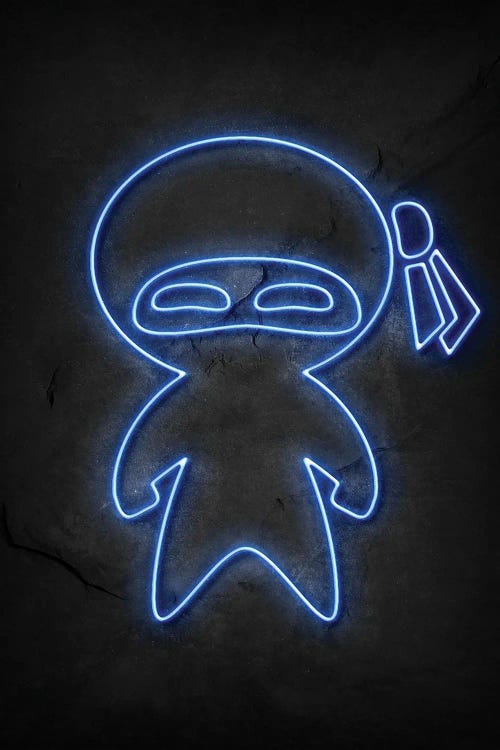 Ninja Neon Canvas Wall Art by Durro Art | iCanvas