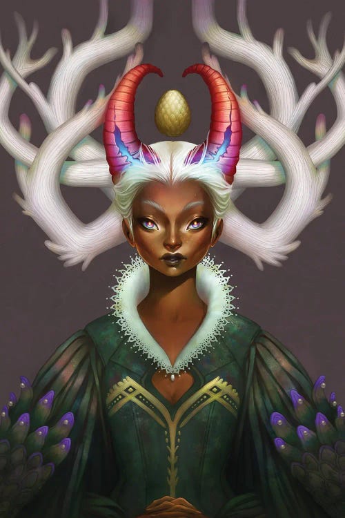 Dragon Queen Canvas Wall Art by Claudia McKinney | iCanvas