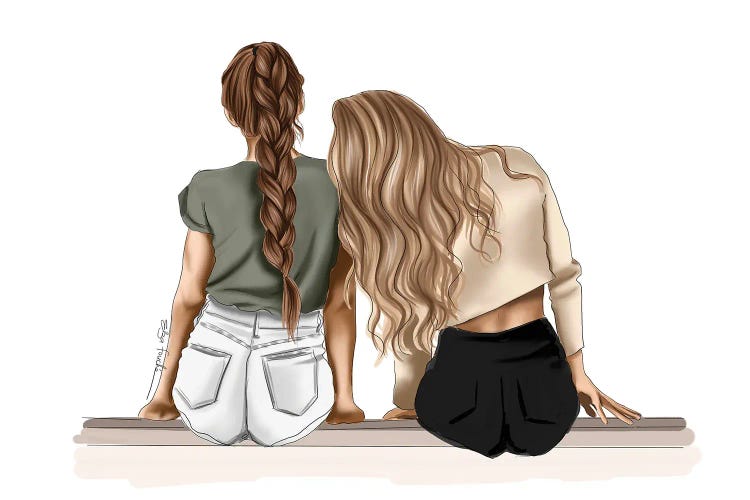 Lean On Me I Canvas Wall Art by Elza Fouche | iCanvas