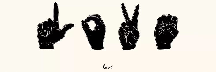 Hello Sign Language Canvas Wall Art by Typologie Paper Co | iCanvas