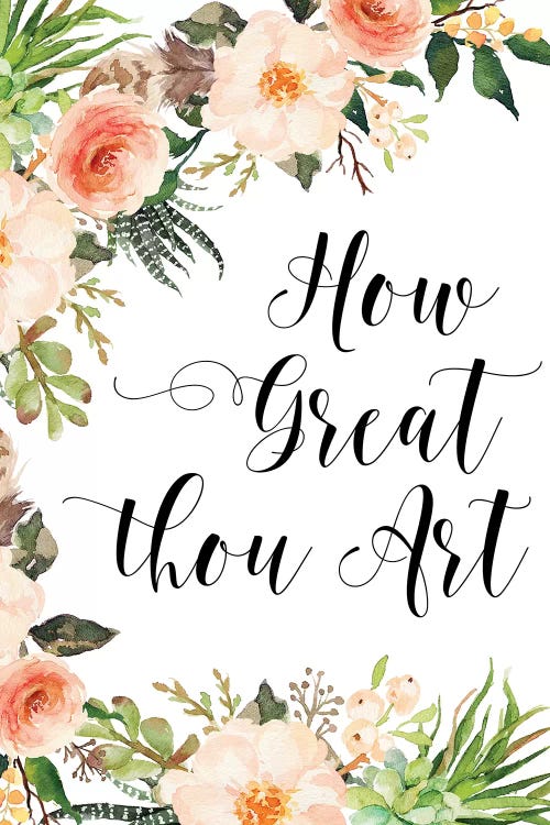 How Great Thou Art Canvas Wall Art by Eden Printables | iCanvas
