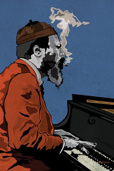 Thelonious Monk Canvas Wall Art by Edú Marron | iCanvas