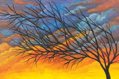 Sunset Tree Painting