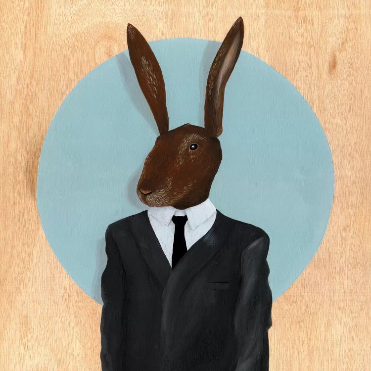 Rabbit Canvas Wall Art by Famous When Dead | iCanvas