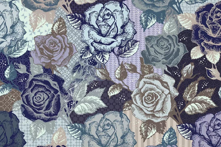 Roses & Patterns Canvas Wall Art by 5by5collective | iCanvas