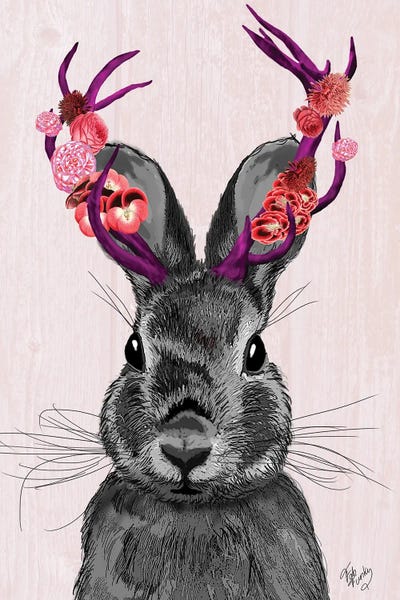 Mounted Jackalope Illustration